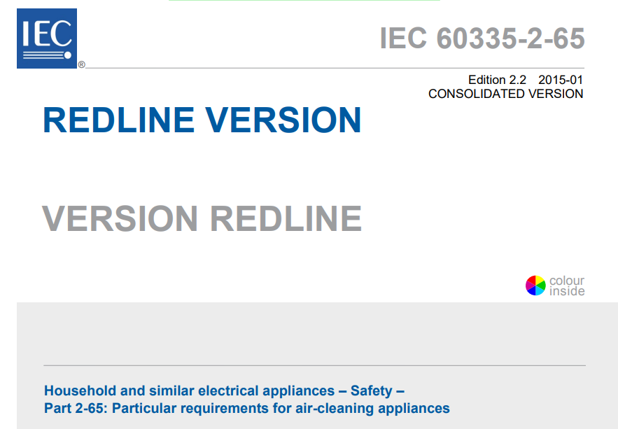 Tiêu chuẩn IEC 60335-2-65